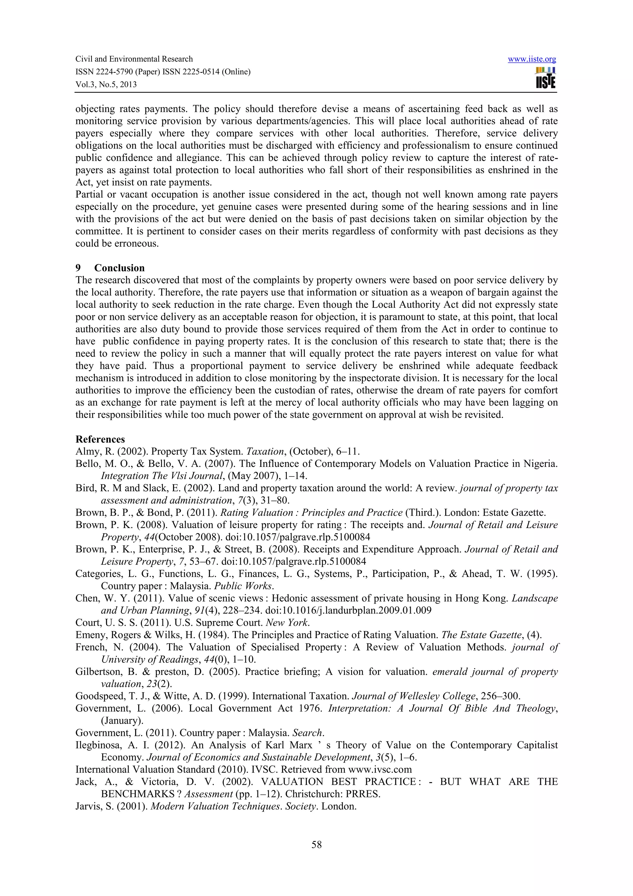 Objection hearing on property assessment rate charges in malaysia | PDF