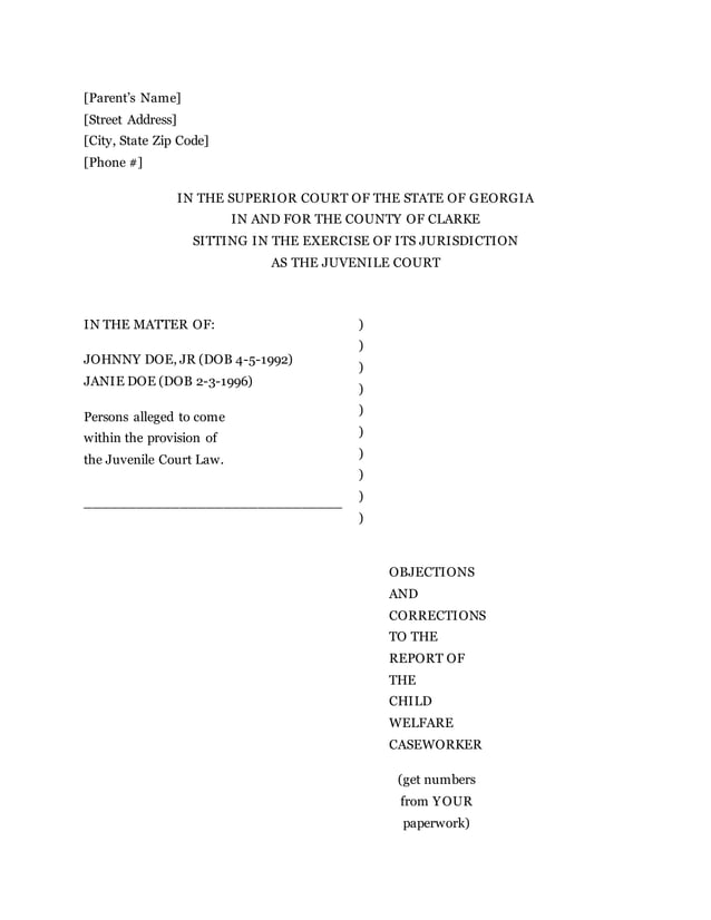 Objections and corrections draft | DOCX | Legal Services Industry ...