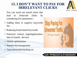 Best Practices of Objection Handling in AdWords | PPTX | Search | Internet