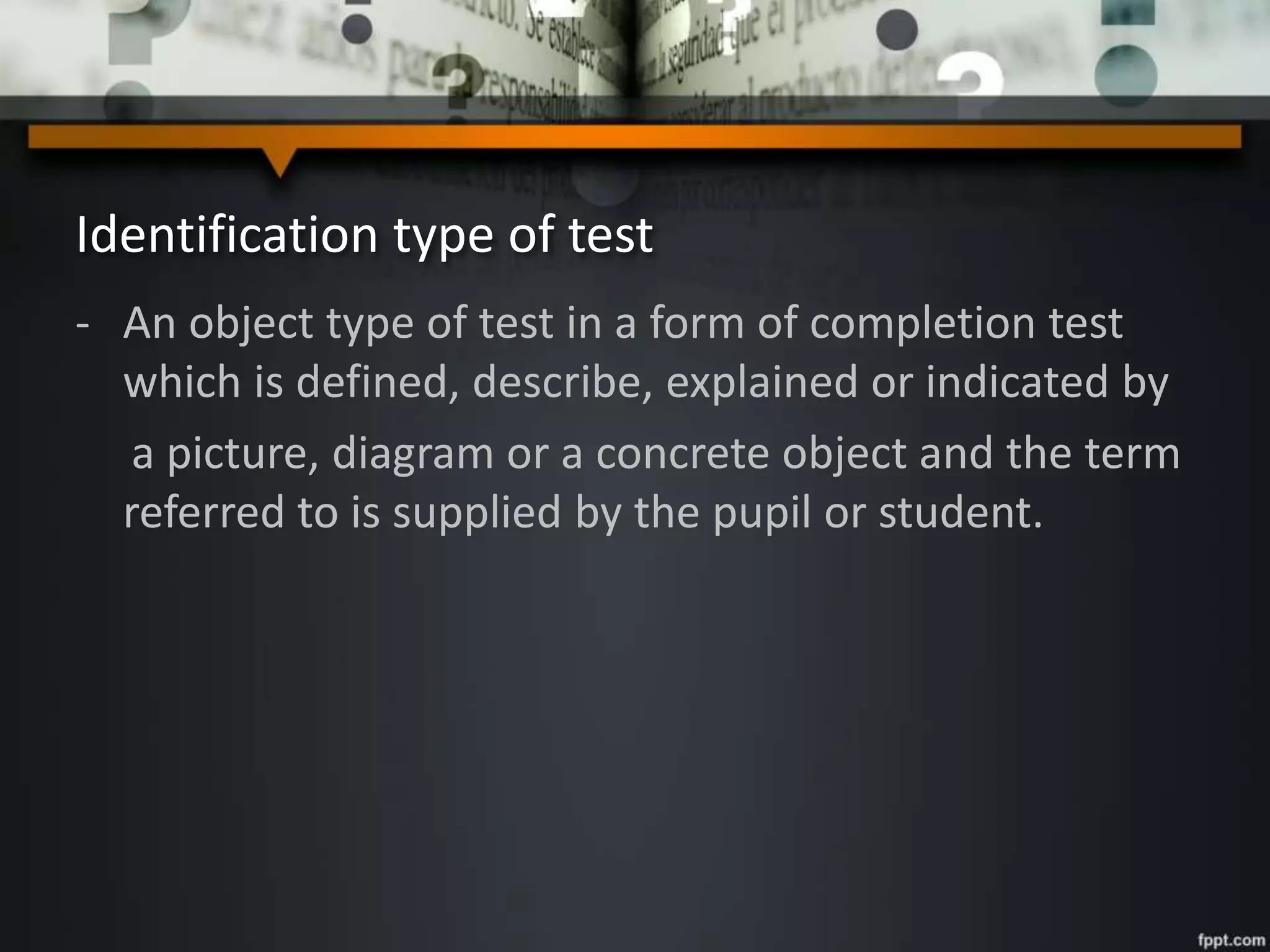 Objective Test Type Pptx