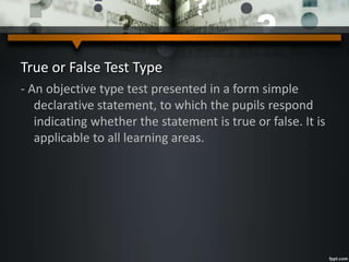Objective Test Type | PPTX