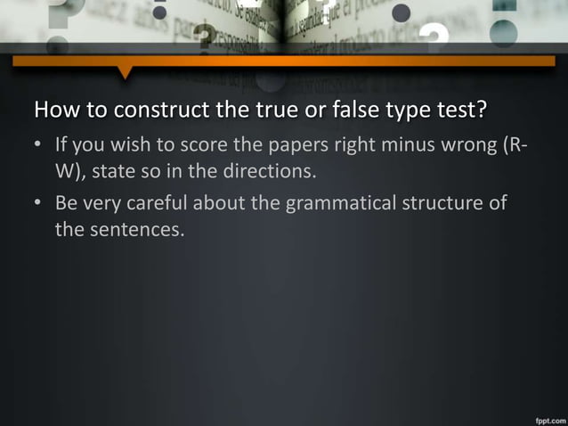 Objective Test Type | PPTX | Standardized Testing | Educational Assessment
