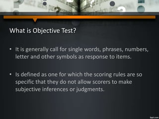 Objective Test Type | PPTX