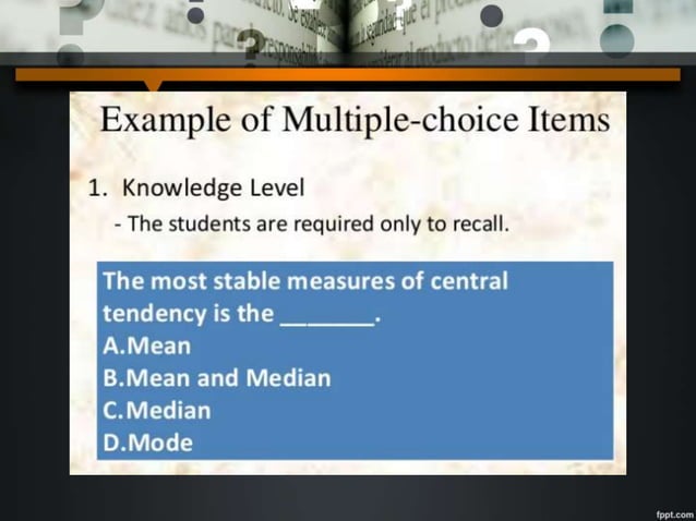 Objective Test Type | PPTX | Standardized Testing | Educational Assessment