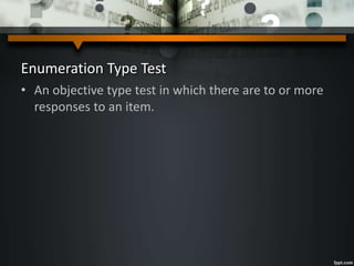 Objective Test Type | PPTX