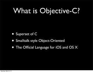 Objective-C A Beginner's Dive | PPT