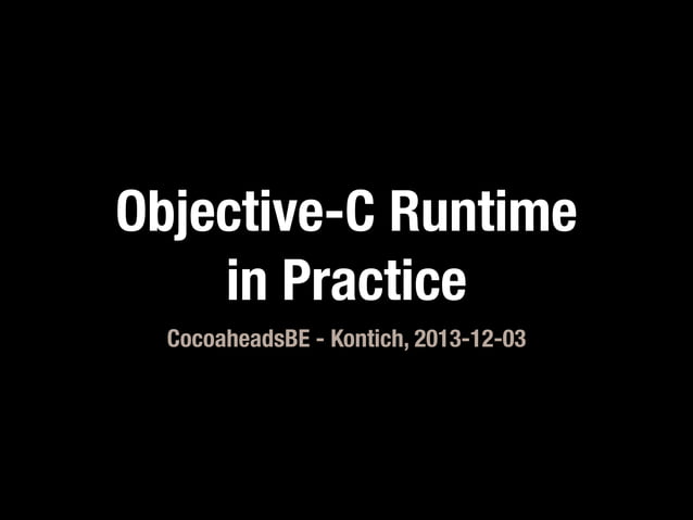 Objective c runtime | PPT | Free Download