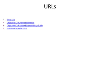 Objective-c Runtime | PPTX
