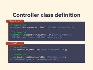 Objective-Cプログラマのためのswift導入法 | PDF