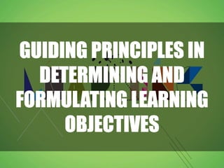Objective related principle in teaching | PPTX