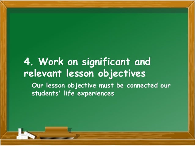Objective related principles of teaching