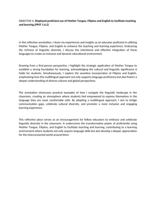 OBJECTIVE 4.docx rpms anotation sy 2023-2024 | DOCX