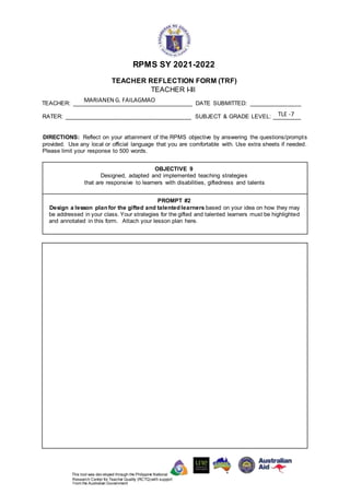Objective 9 & 10 -TRF Form.docx