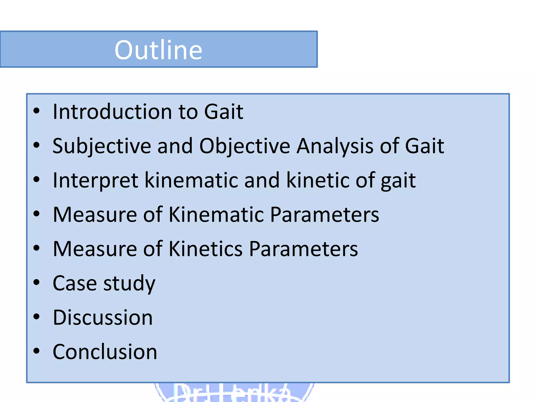 Kinetics and Kinematics Paramters in Gait | PDF | Physical Therapy | Wellness