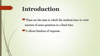 Objective and subjective type test | PPTX
