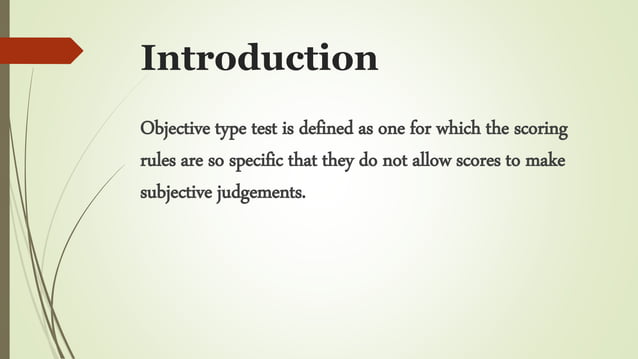 Objective and subjective type test | PPT