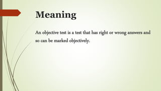 Objective and subjective type test | PPT