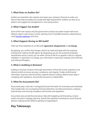 Objectives of Auditing Features of Auditing | DOCX