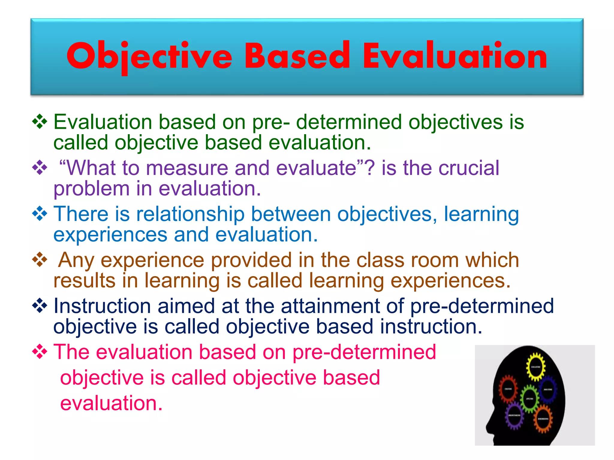 Objective Based and Competency Based Evaluation | PPTX