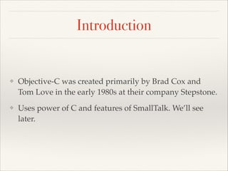 Intro to Objective C | PPT