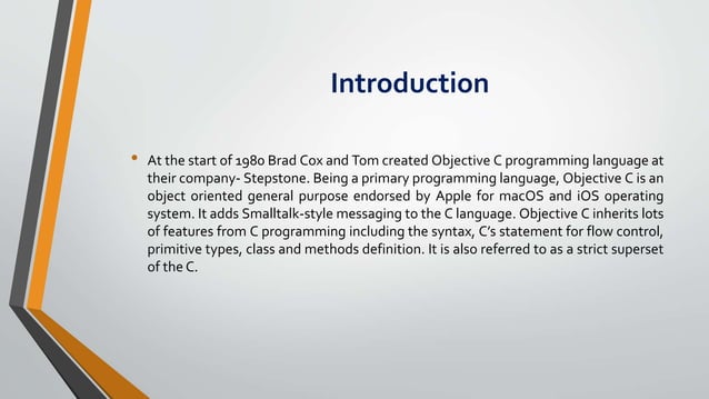 What is unique in Objective C? | PPT