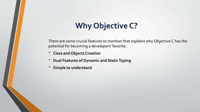 What is unique in Objective C? | PPT