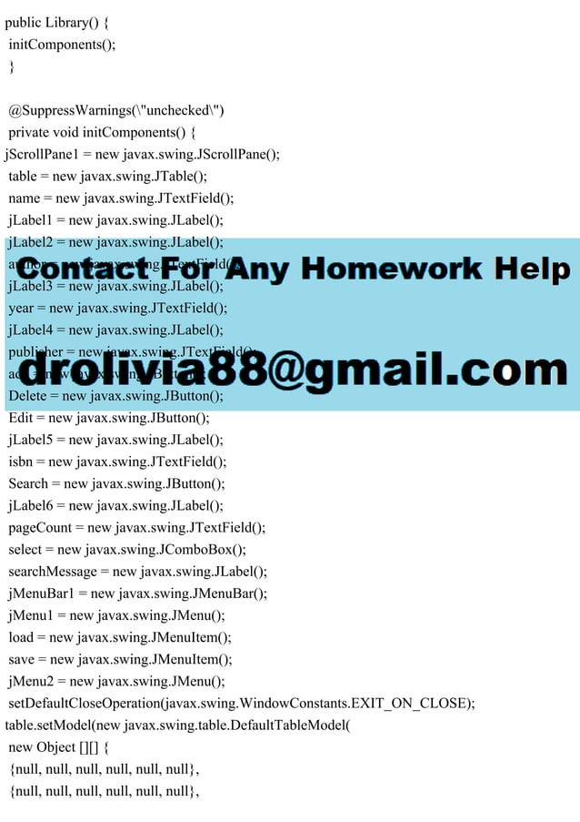 ObjectiveCreate a graphical database for a library IN JAVA. It sh.pdf ...