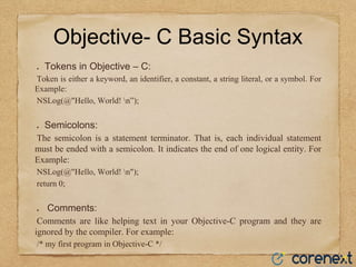 Objective c slide I | PPTX | Operating Systems | Computer Software and ...