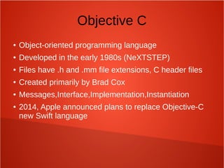 Objectivec vs swift | ODP | Programming Languages | Computing
