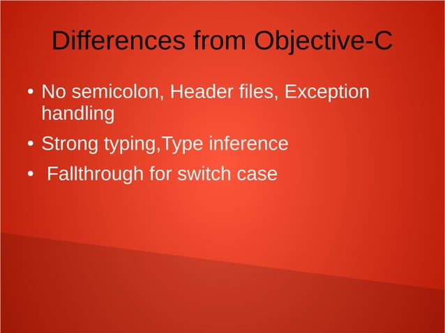 Objectivec vs swift | PPT