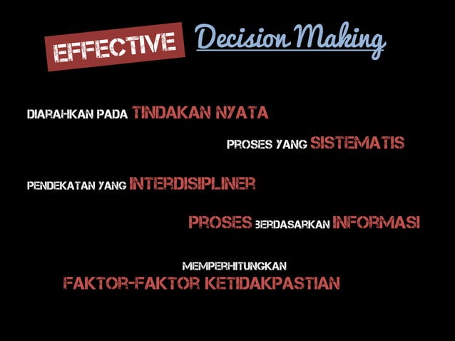 Objective decision making | PPT