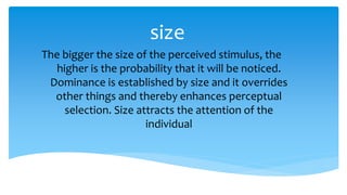 Objective factors influencing Perception | PPTX