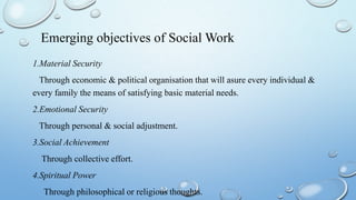 Objectives & functions of Social Work | PPTX