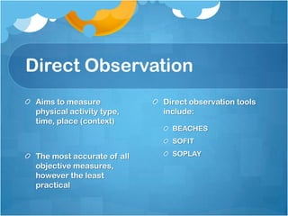 Objective measures of pa | PPTX