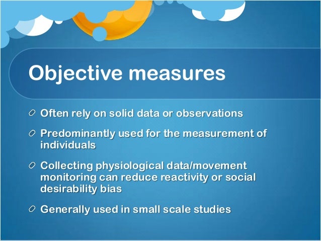 Objective measures of pa