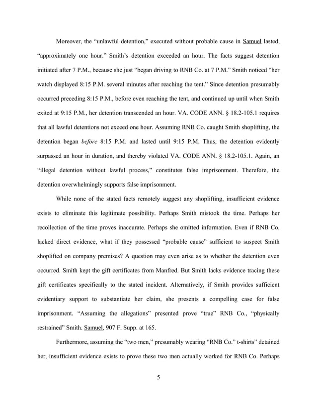 Objective memo | DOC | Law