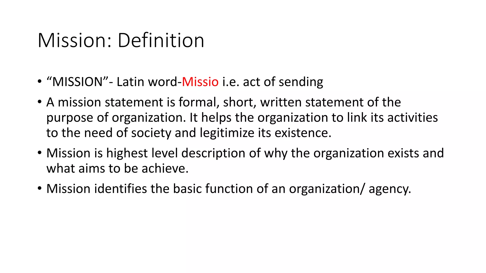 Objective, mission, philosophy | PPTX