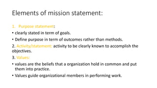 Objective, mission, philosophy | PPTX