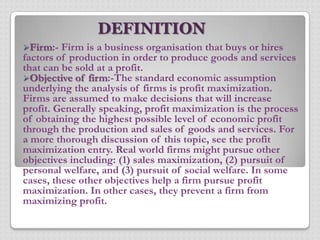 Objective of firm | PPTX