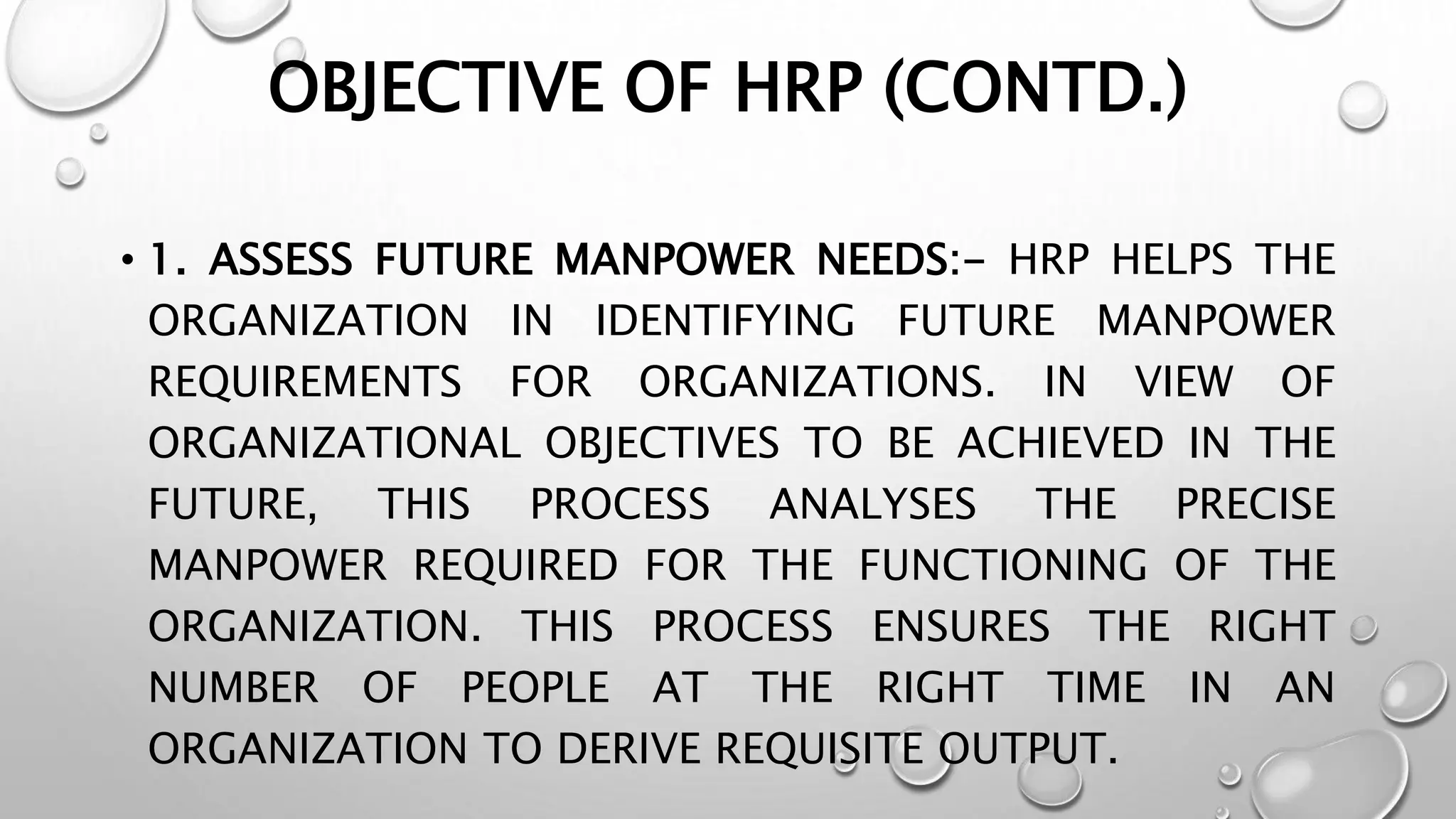 Objective of HRP | PPTX