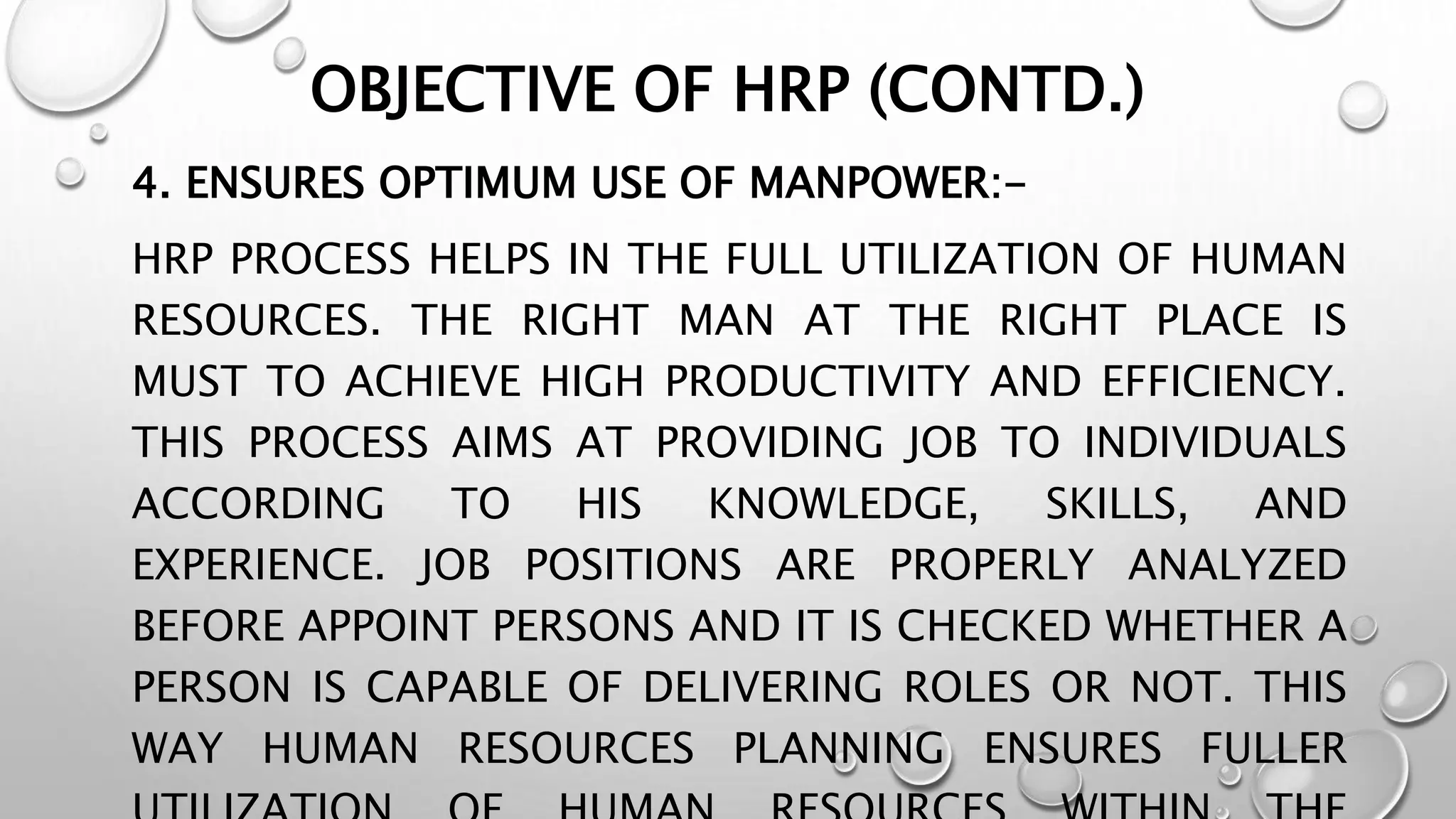 Objective of HRP | PPTX