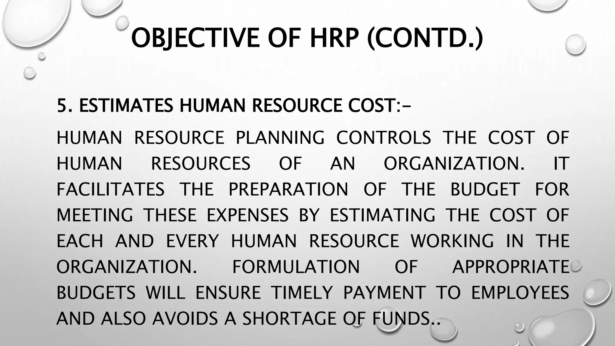Objective of HRP | PPTX