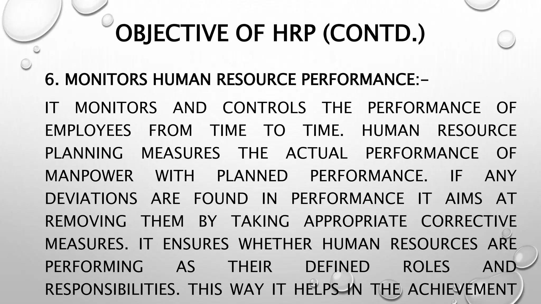 Objective of HRP | PPTX