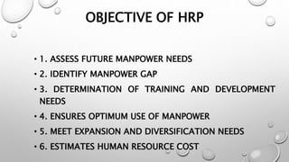 Objective of HRP | PPTX