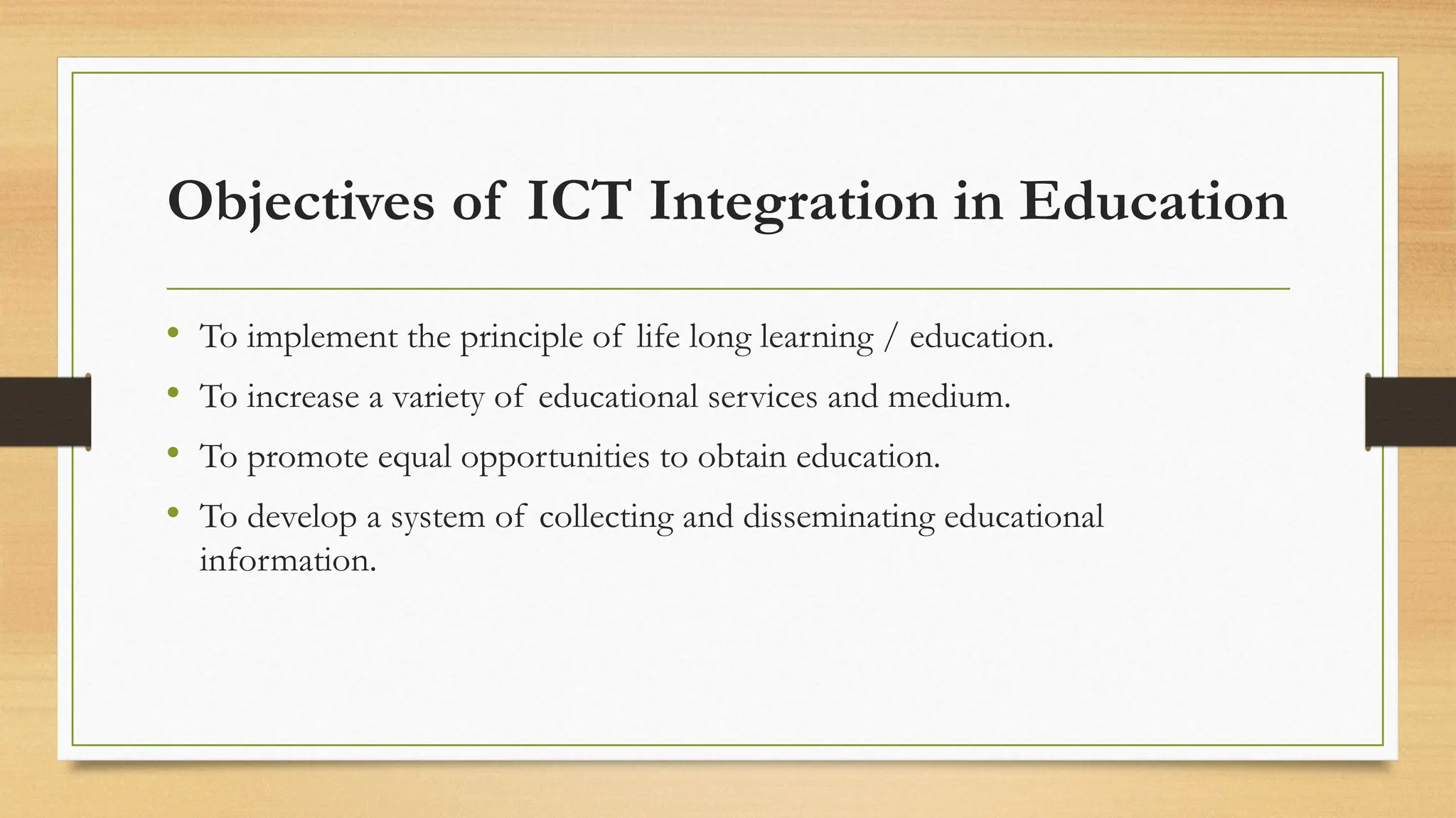 objective of ICT....in educations learningpptx | PPTX
