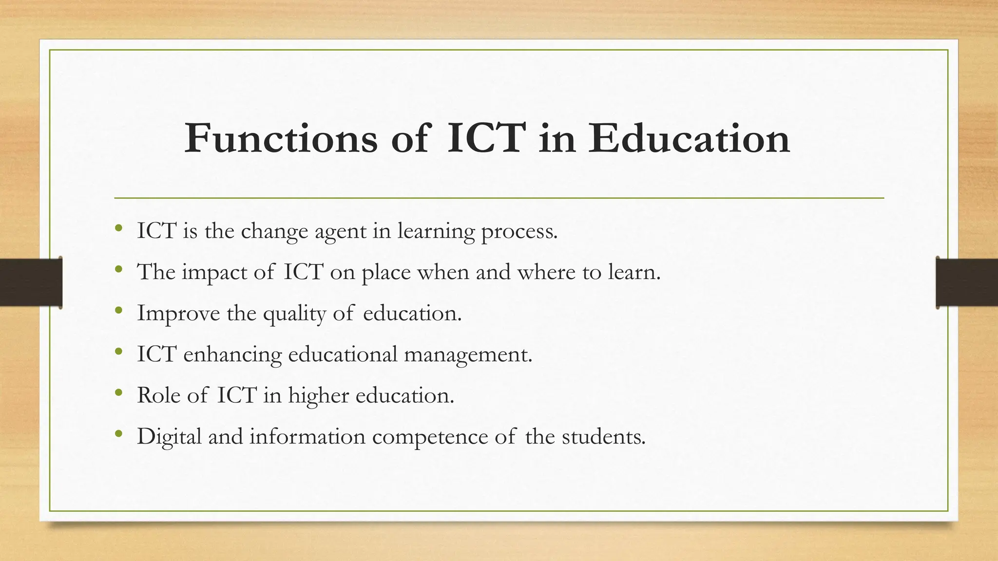 objective of ICT....in educations learningpptx | PPTX