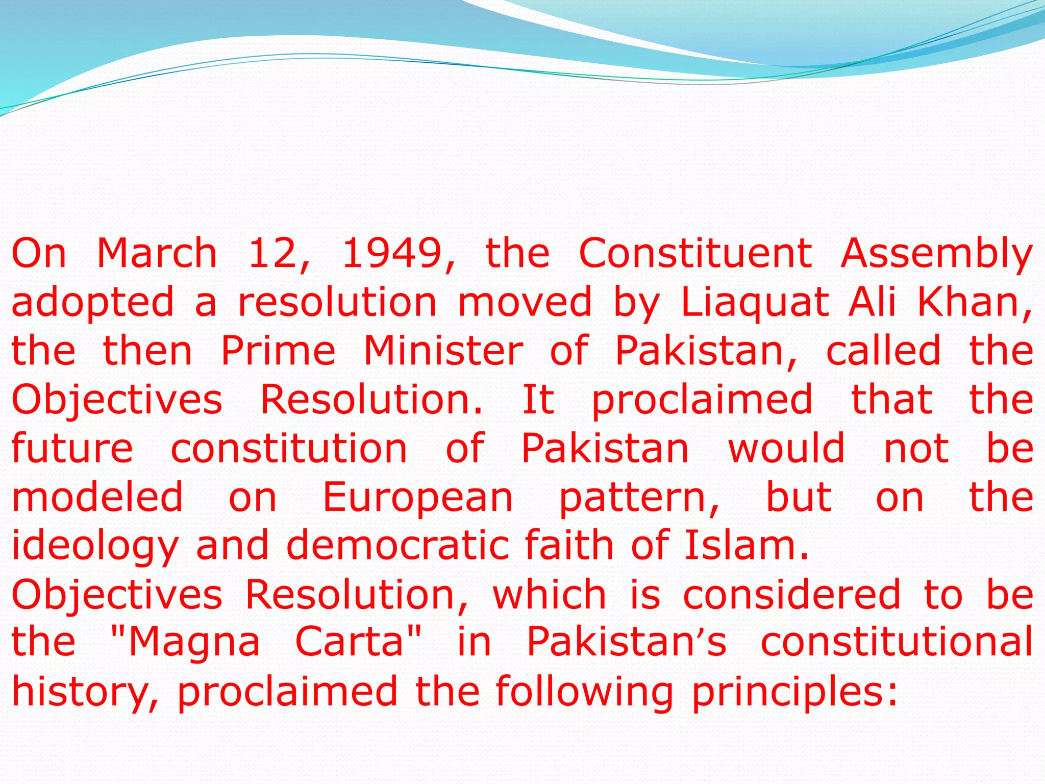 Objective of resolution of pakistan | PPTX