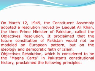 Objective of resolution of pakistan | PPTX | Islam | Religion ...