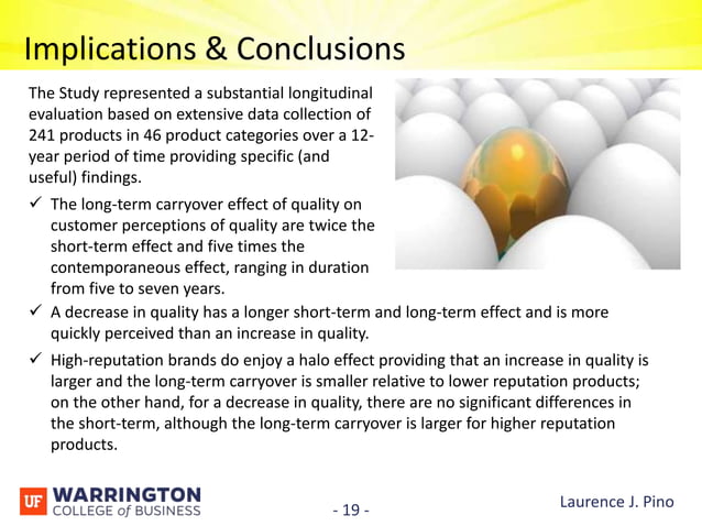 Objective Quality, Perceived Quality and Reputational Risk | PPT