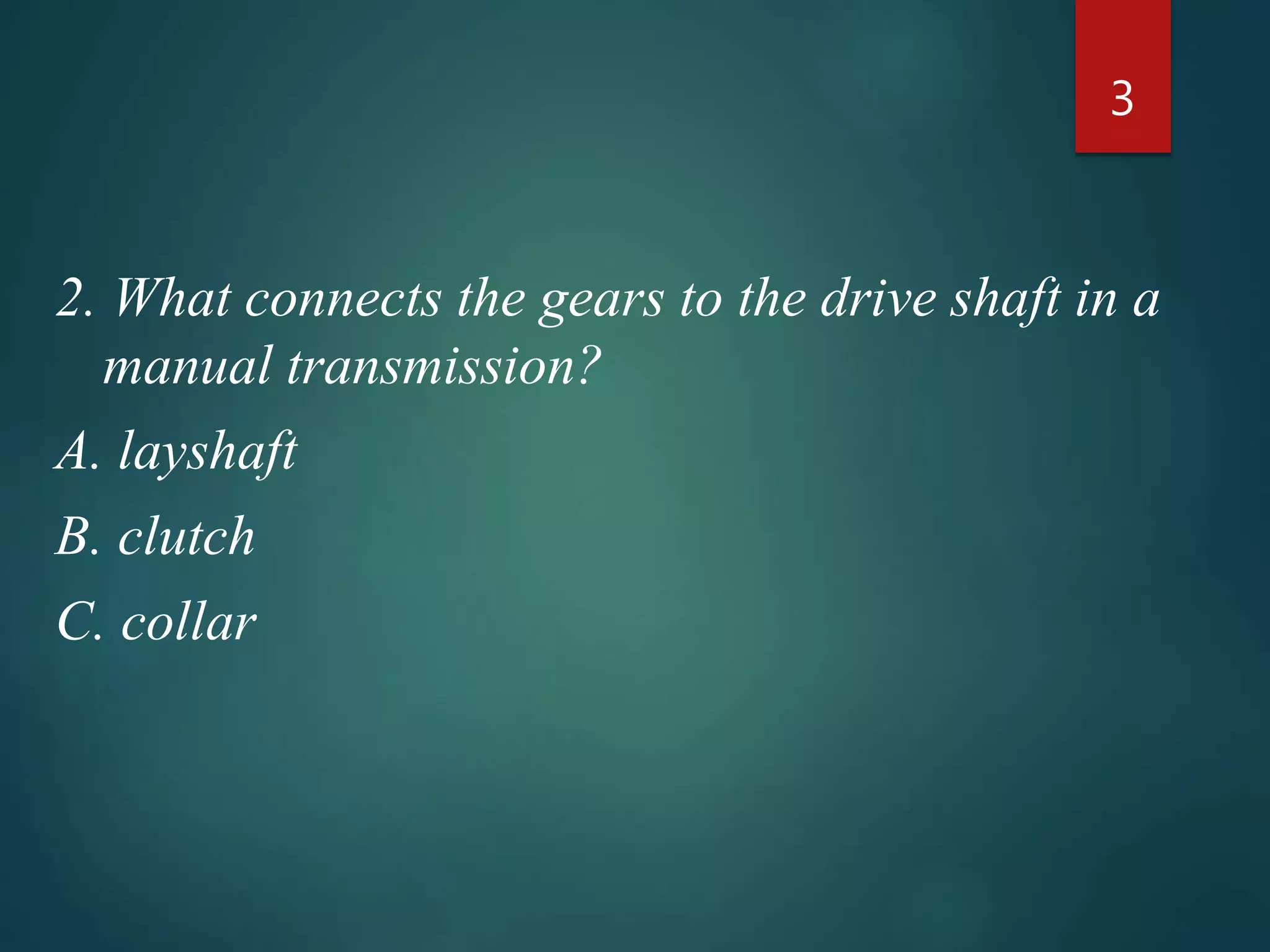 Objective question - automobile engineering -part | PPTX